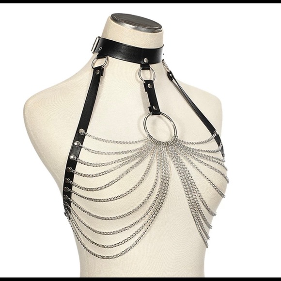 Unlisted | Accessories | Layered Chain Chest Harness Belt | Poshmark